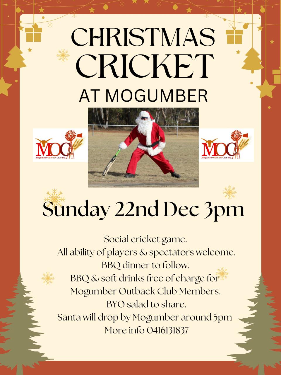 Christmas Cricket at Mogumber » Shire of Victoria Plains